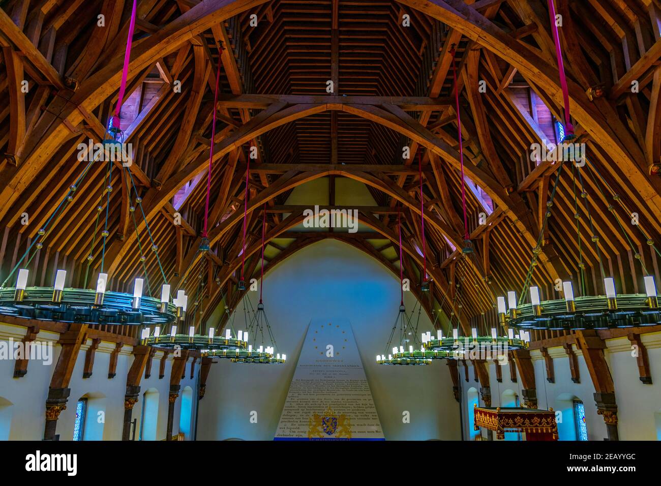THE HAGUE, NETHERLANDS, AUGUST 7, 2018: Knight's hall inside of the ...