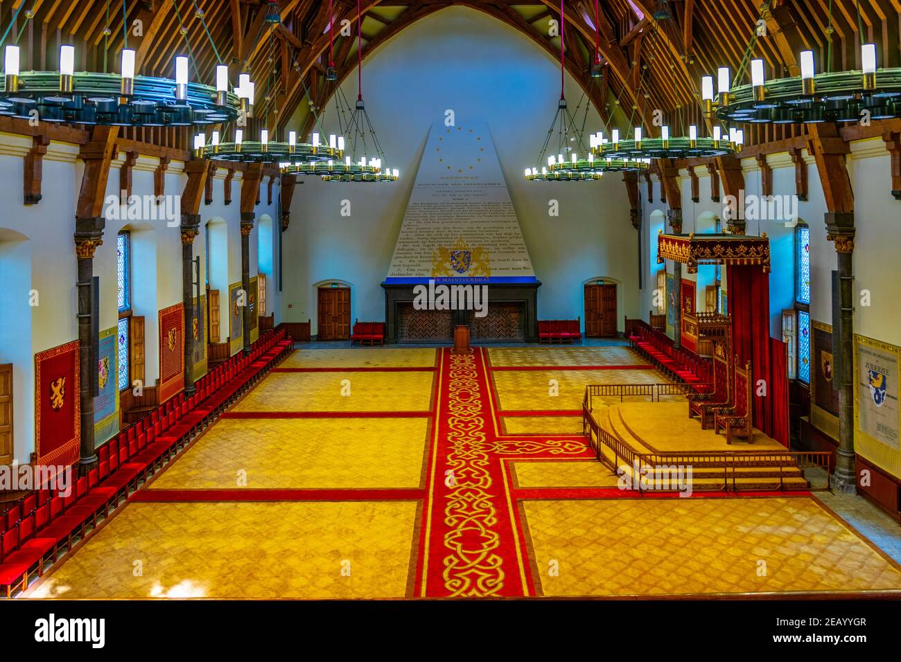 THE HAGUE, NETHERLANDS, AUGUST 7, 2018: Knight's hall inside of the ...