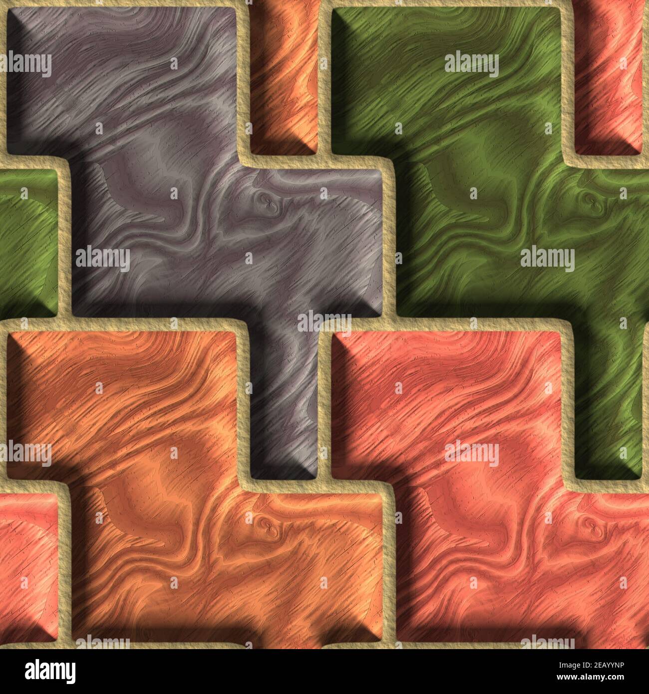 3D render seamless pave background tile with wood pattern texture Stock ...