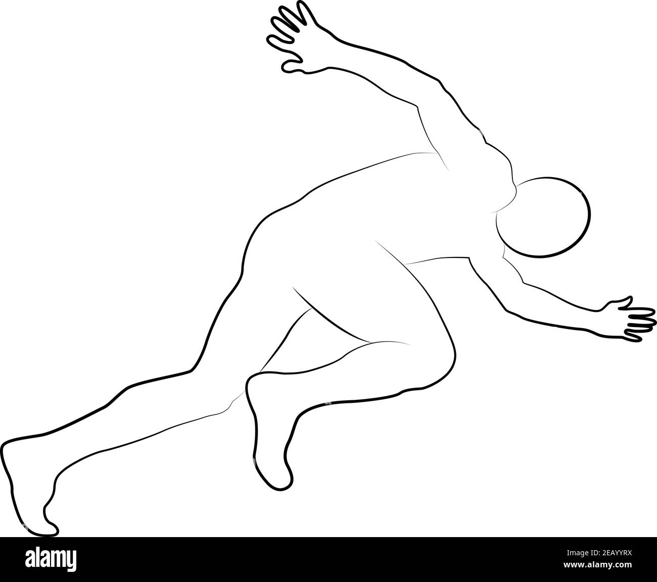 Athletics run line icon of a sports set. Vector EPS 10 Stock Vector ...