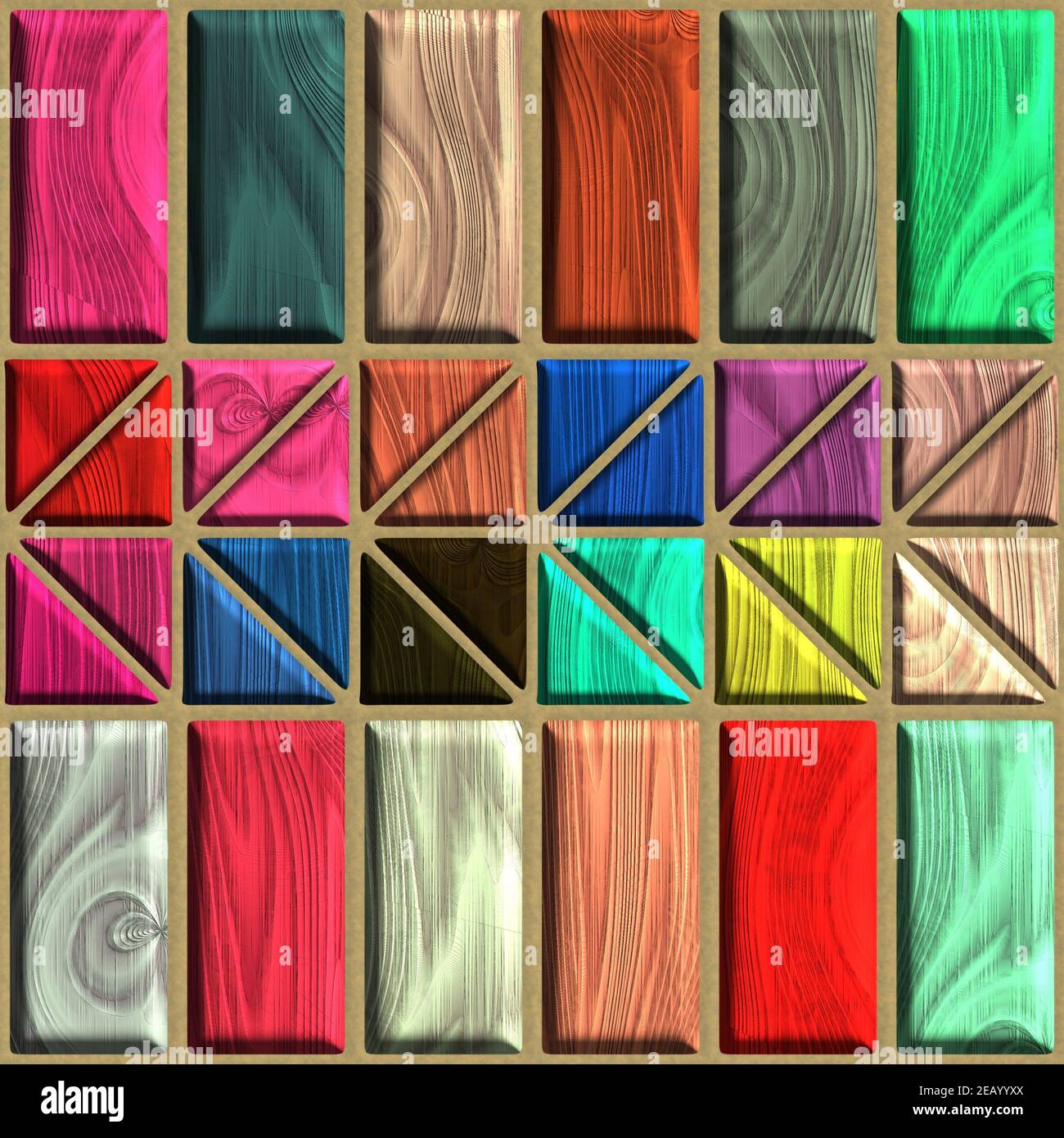 3D render seamless pave background tile with wood pattern texture Stock ...