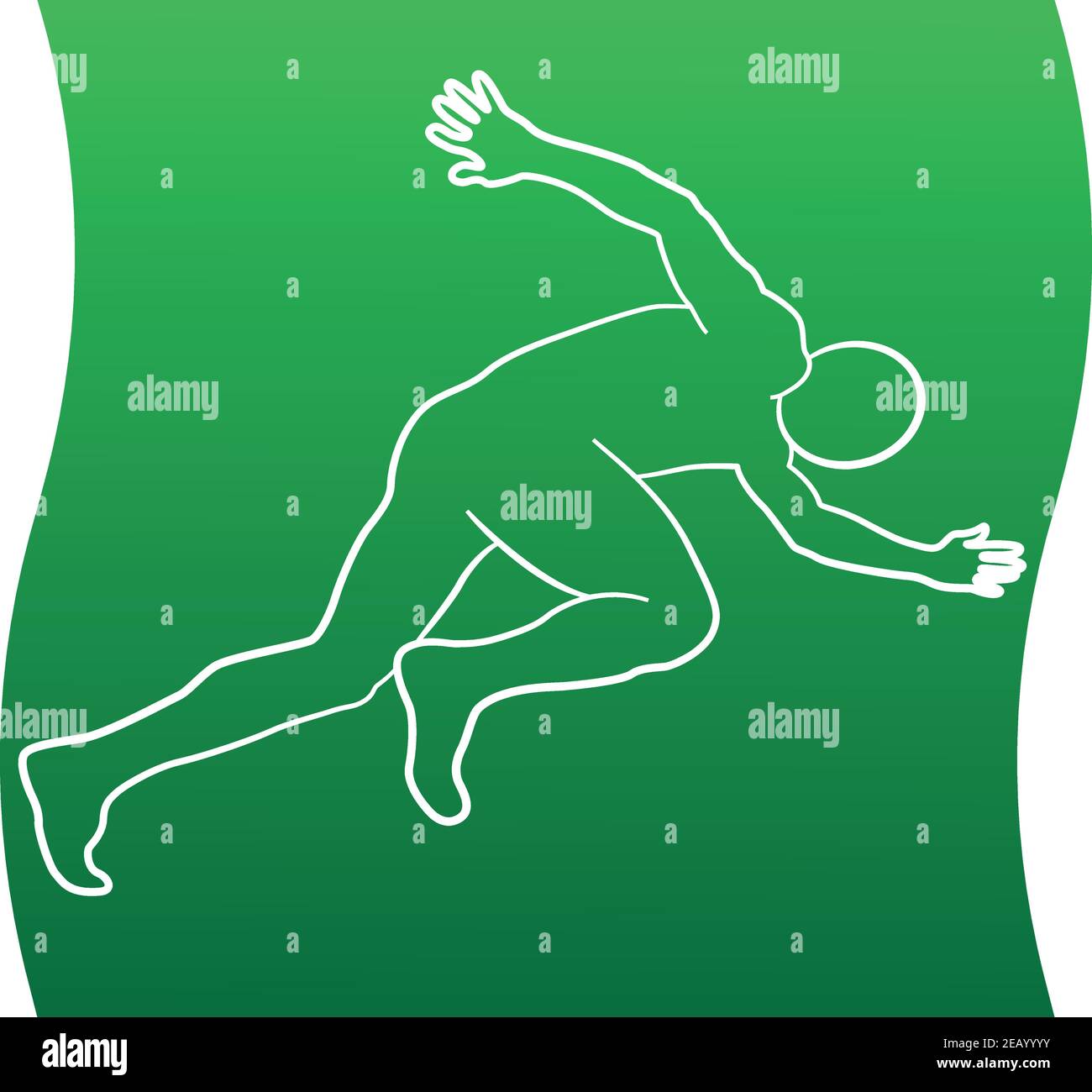 Athletics run line icon of a sports set. Vector EPS 10 Stock Vector ...