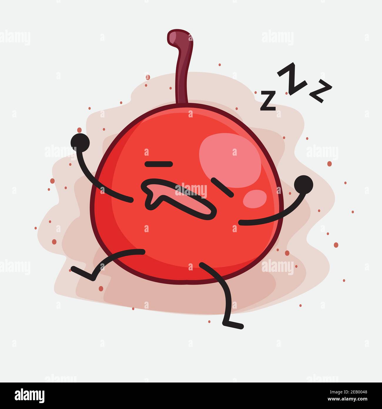 Vector Illustration of Hackberry Fruit Character with cute face, simple ...