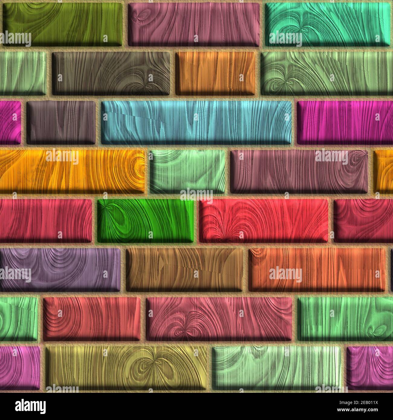 3D render seamless pave background tile with wood pattern texture Stock ...