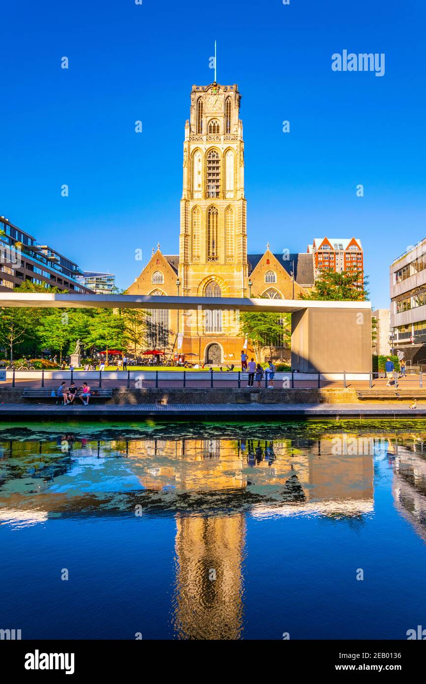 ROTTERDAM, NETHERLANDS, AUGUST 5, 2018: People are enjoying a sunny day ...