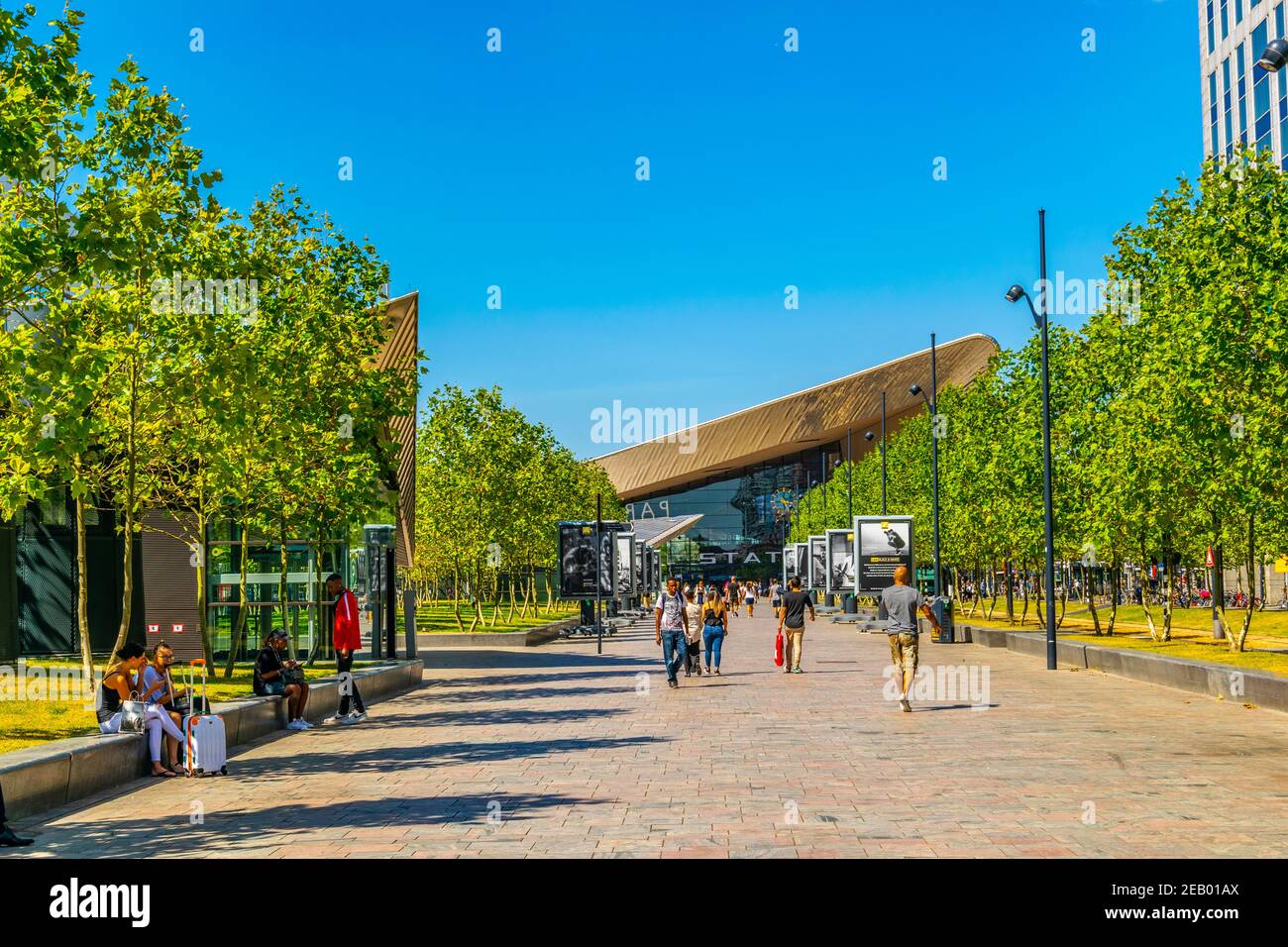 ROTTERDAM, NETHERLANDS, AUGUST 5, 2018: View of the main train station ...