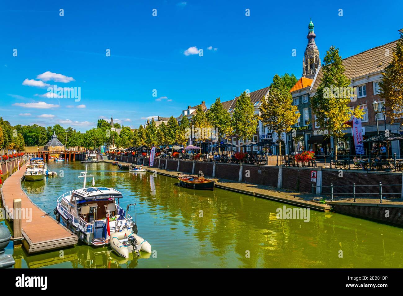 BREDA, NETHERLANDS, AUGUST 5, 2018: People are enjoying a sunny day ...