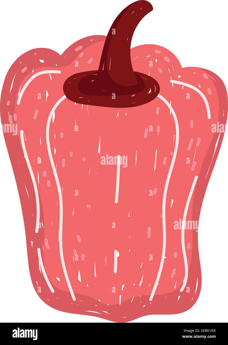 healthy food red pepper icon isolated style vector illustration Stock ...