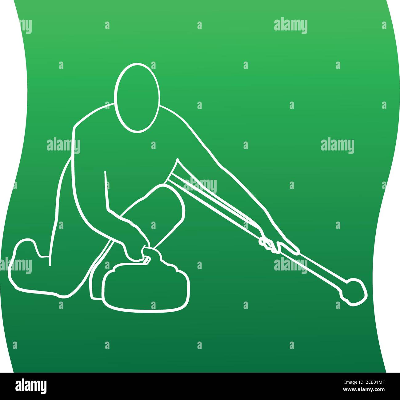Curling sport cartoon hi-res stock photography and images - Alamy