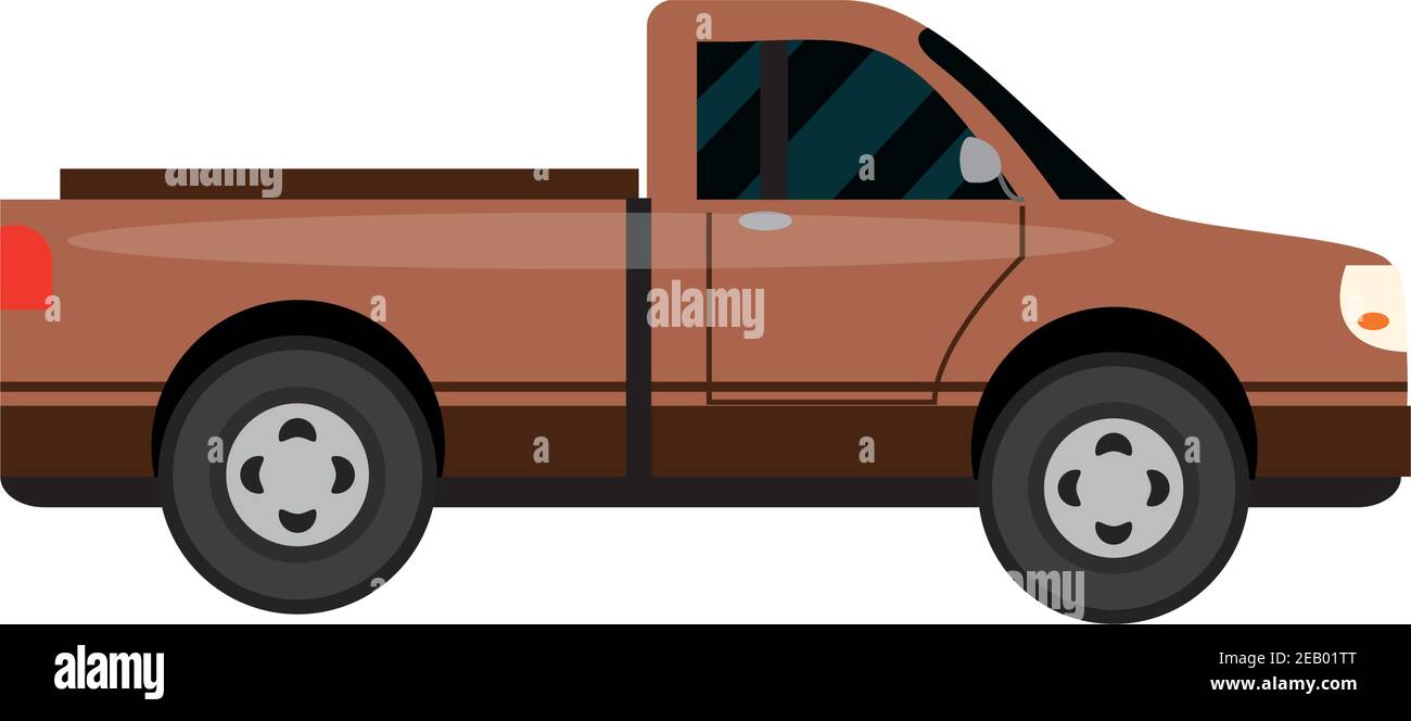 pickup car transport vehicle side view, car icon vector illustration ...