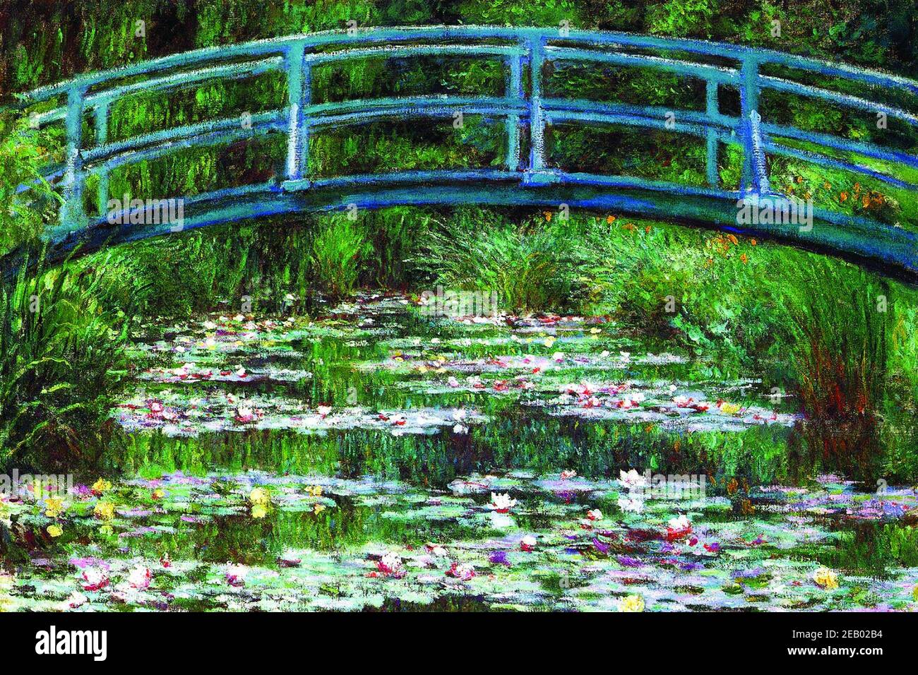 Japanese Footbridge 1899 Stock Photo - Alamy