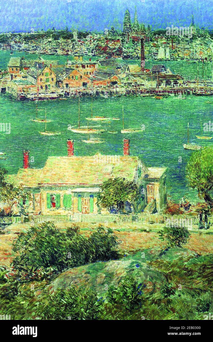 Port of Gloucester 1895 Stock Photo - Alamy