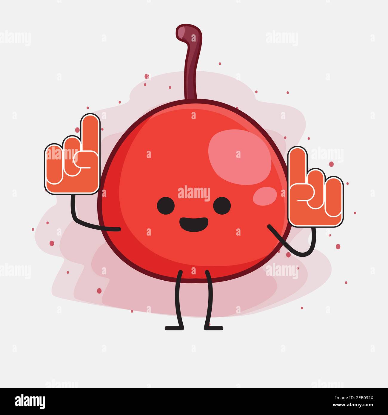 Vector Illustration of Hackberry Fruit Character with cute face, simple ...