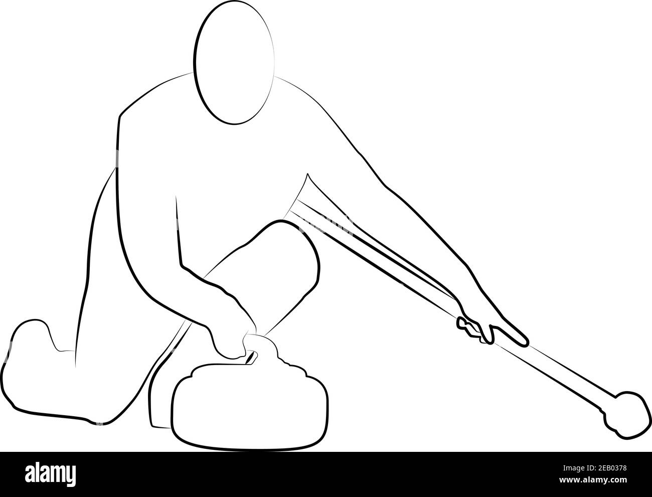 Curling sport cartoon hi-res stock photography and images - Alamy