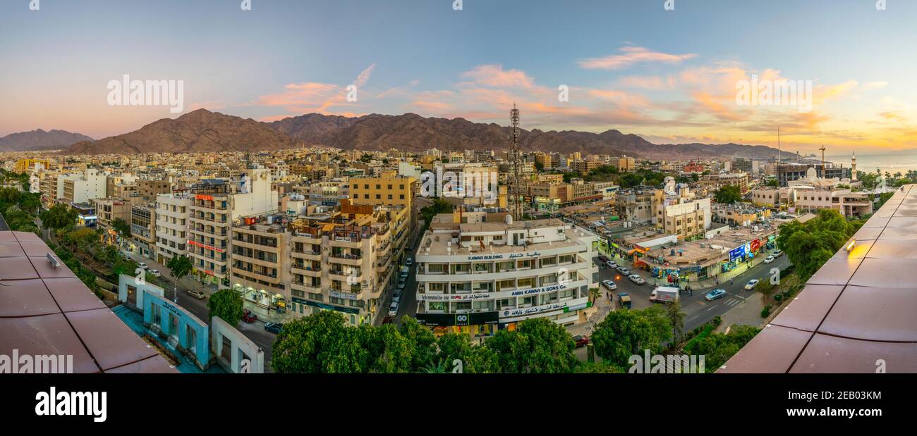 Aqaba night view jordan hi-res stock photography and images - Alamy