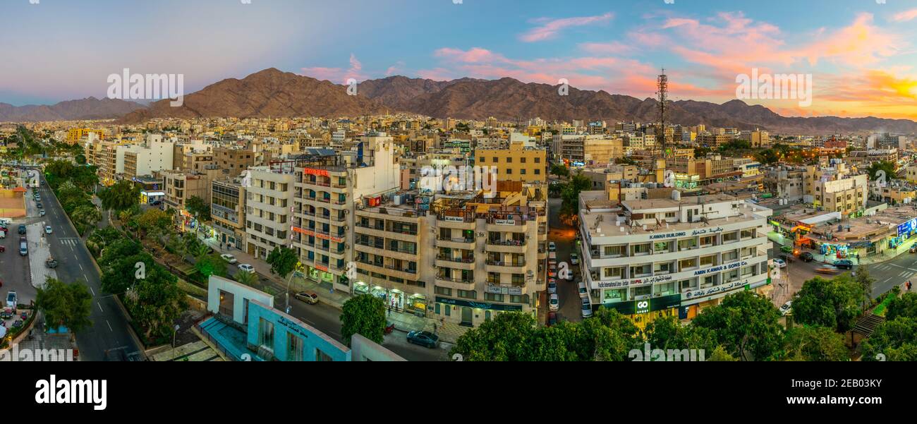 Aqaba night view jordan hi-res stock photography and images - Alamy