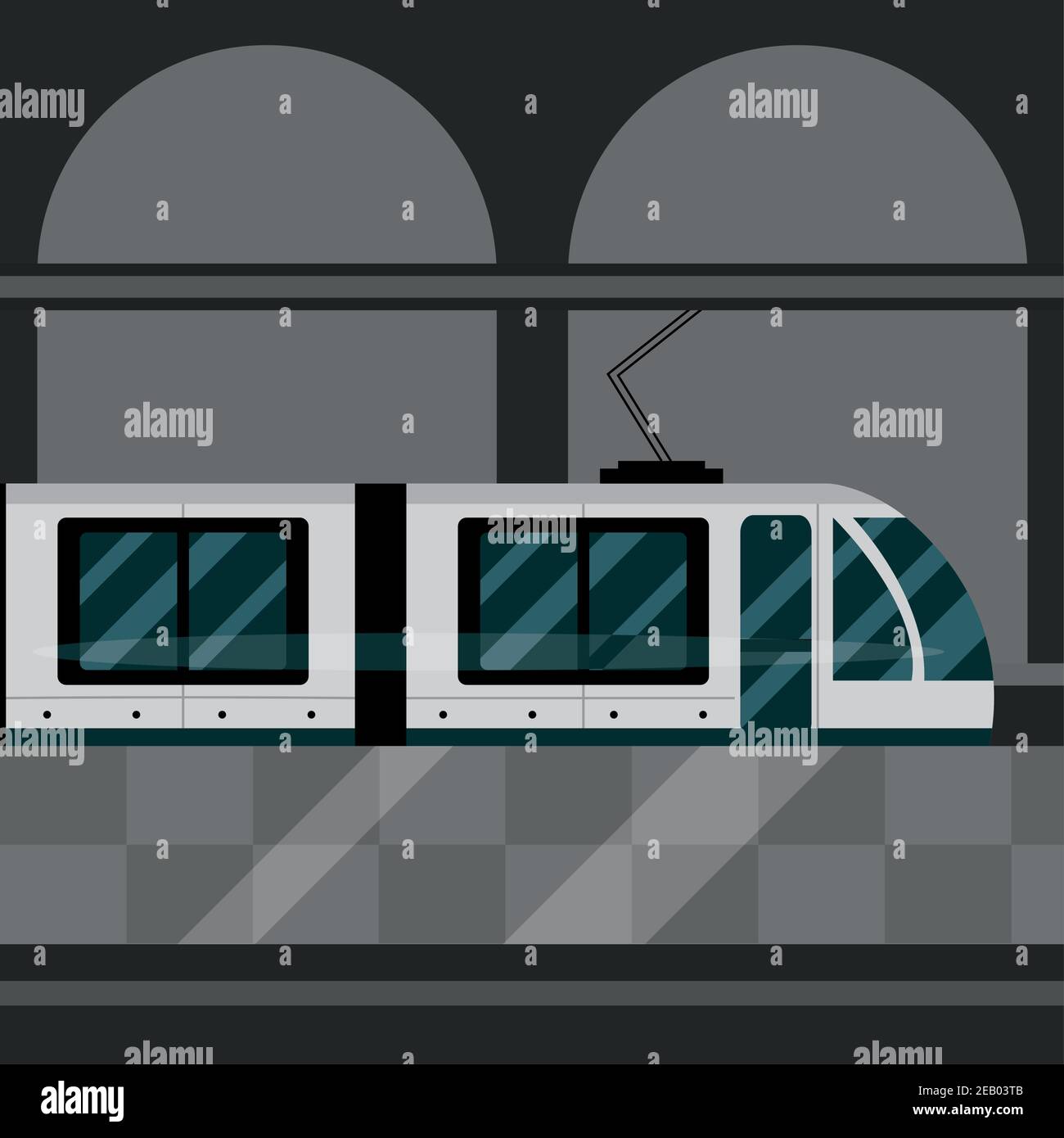 metro train station public transportation vector illustration Stock ...