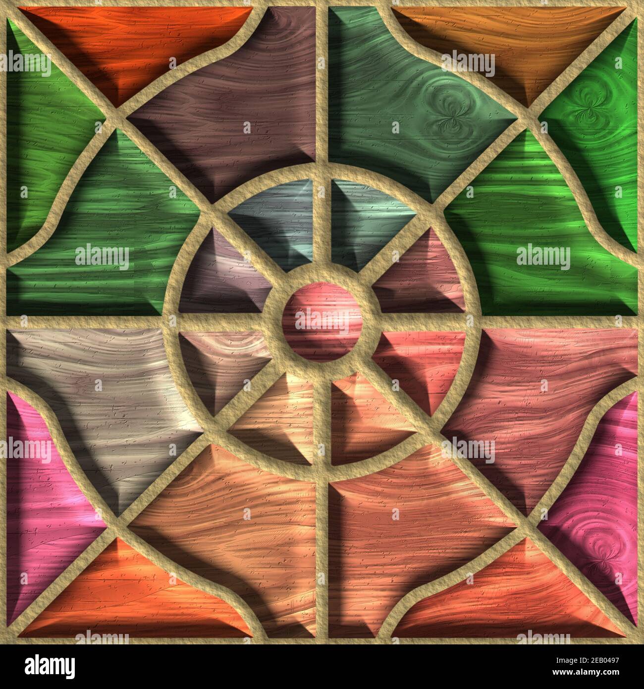 3D render seamless pave background tile with wood pattern texture Stock ...