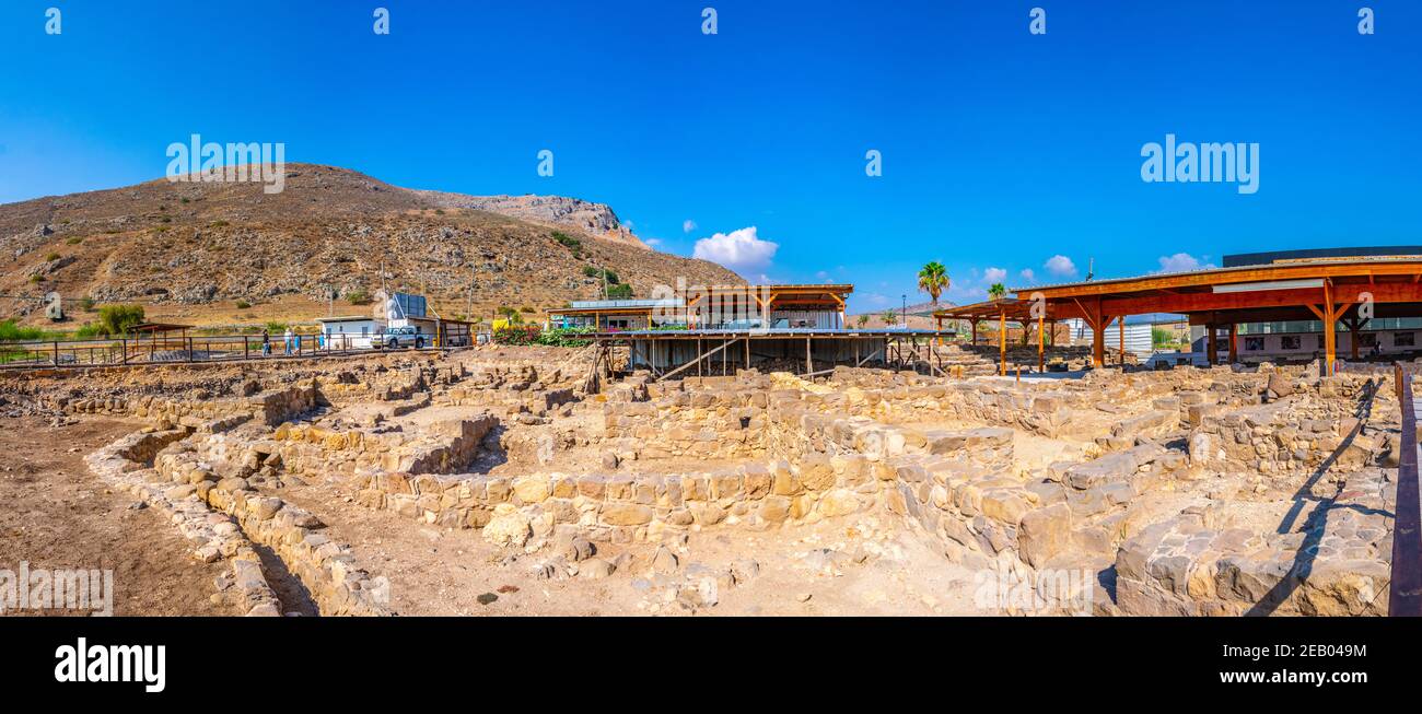 MAGDALA, ISRAEL, SEPTEMBER 15, 2018: View of the Ruins of Magdala near ...