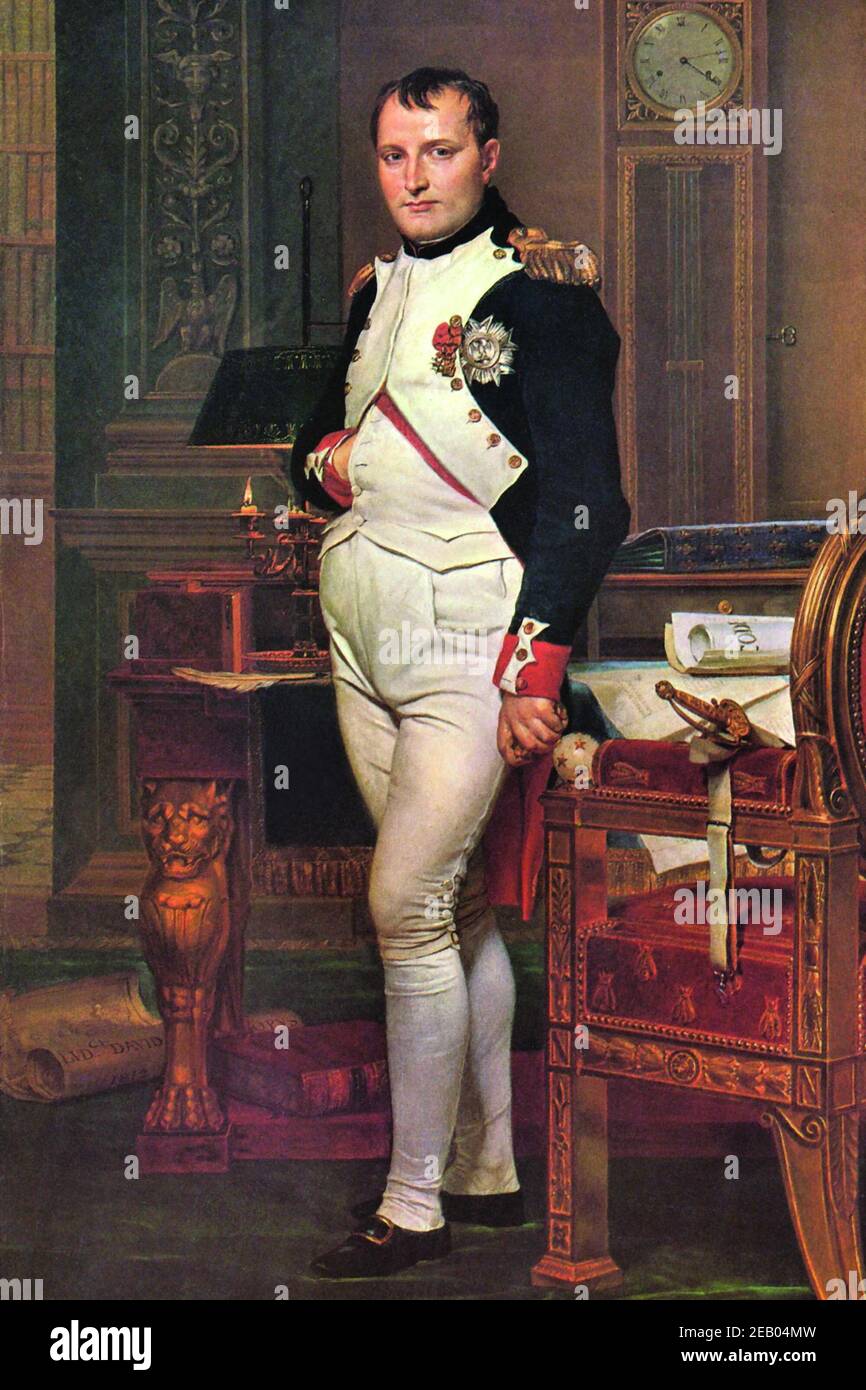 Portrait of Napoleon in his work room 1790 Stock Photo - Alamy
