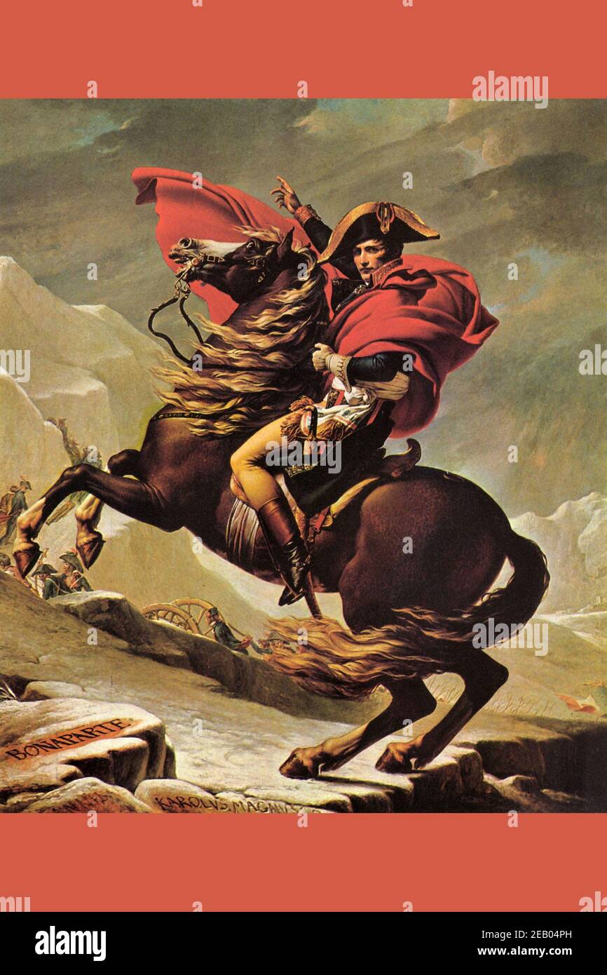 Napoleon crosses the great St. Bernard Pass 1790 Stock Photo - Alamy
