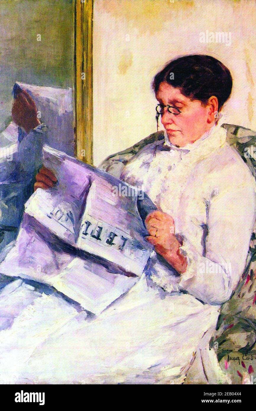 When reading of Figaro 1880 Stock Photo - Alamy