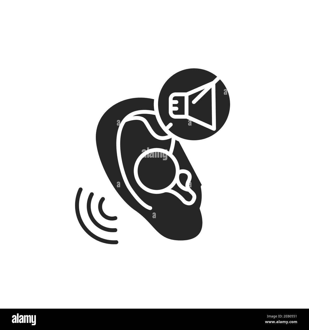 Ear plugs vector vectors Black and White Stock Photos & Images - Alamy
