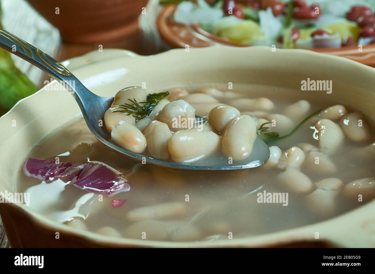 Traditional Dutch Brown Bean Soup close up Stock Photo - Alamy