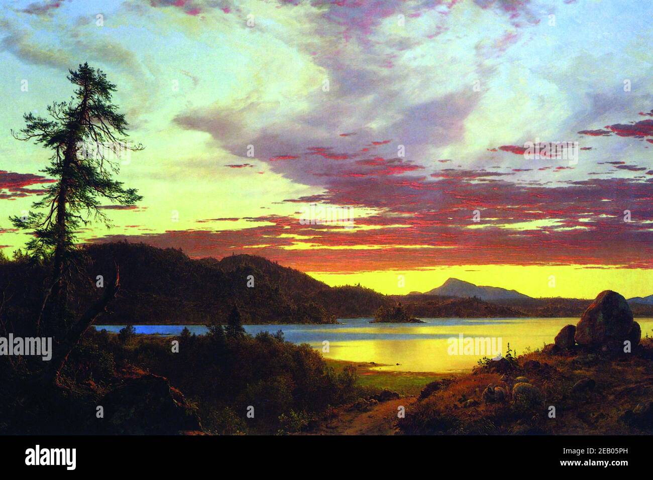Sunset 1860 Stock Photo - Alamy