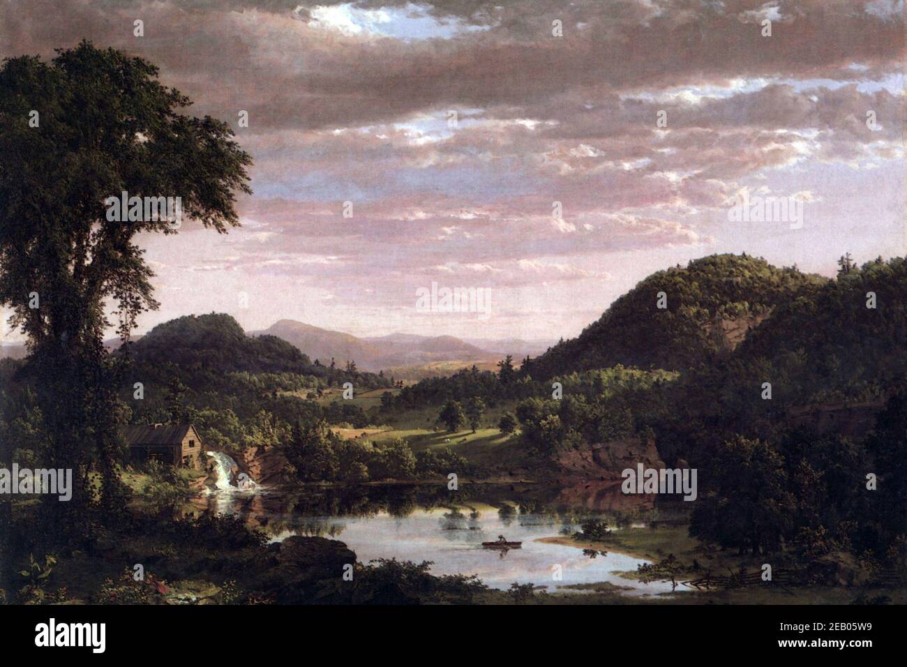 New England Landscape 1860 Stock Photo - Alamy