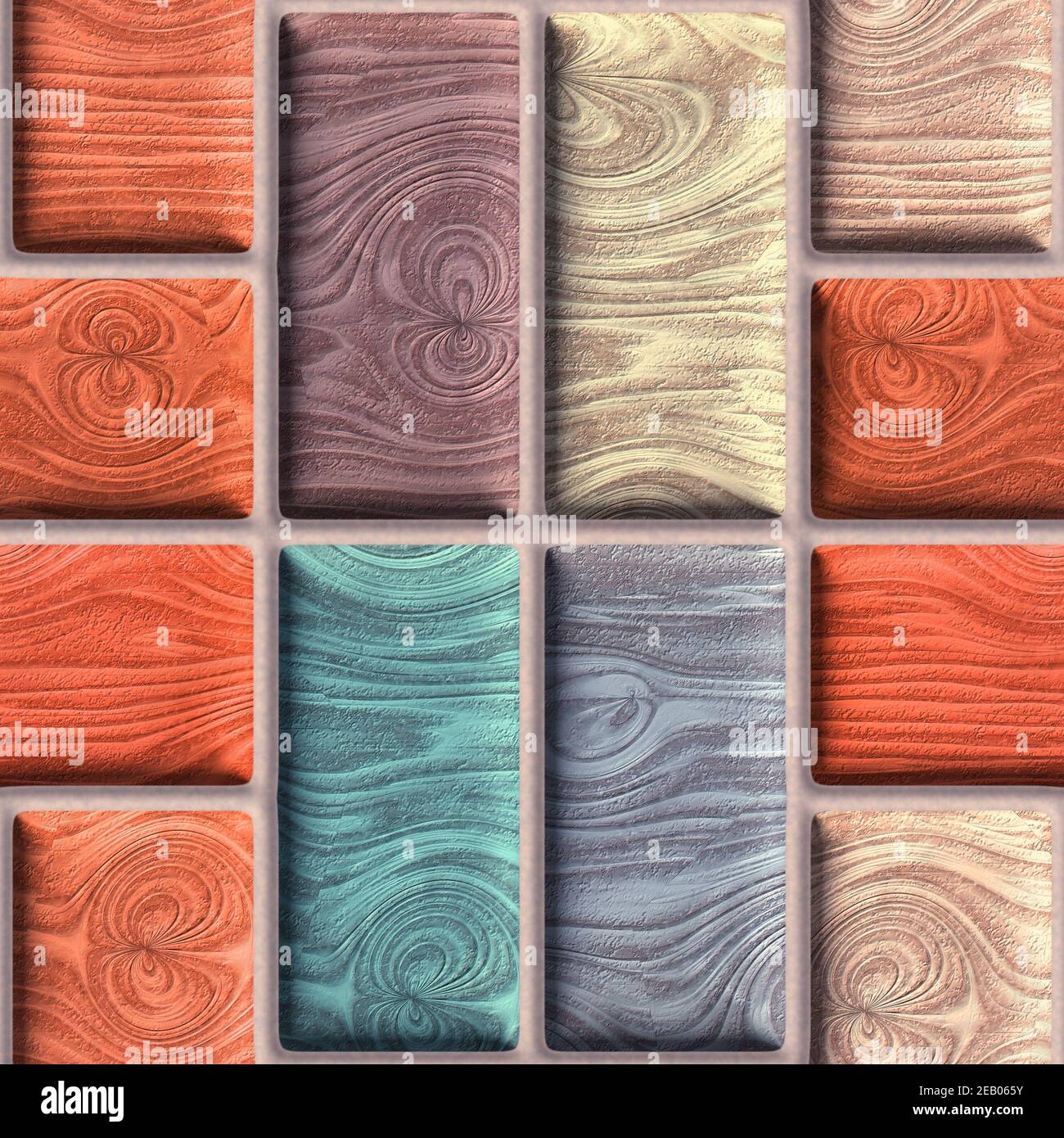 3D render seamless pave background tile with wood pattern texture Stock ...