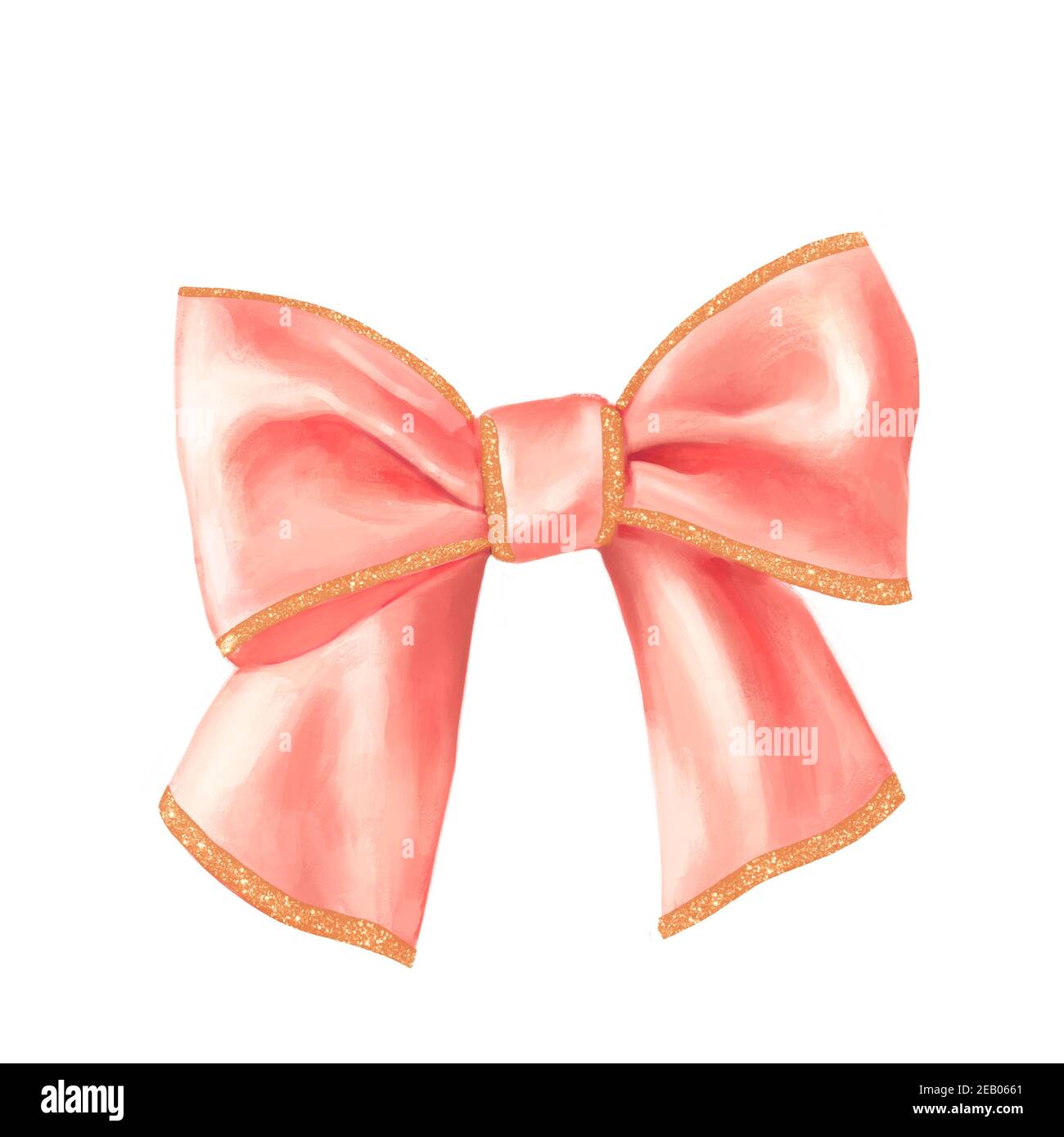 Beautiful pink bow on white background Stock Photo - Alamy