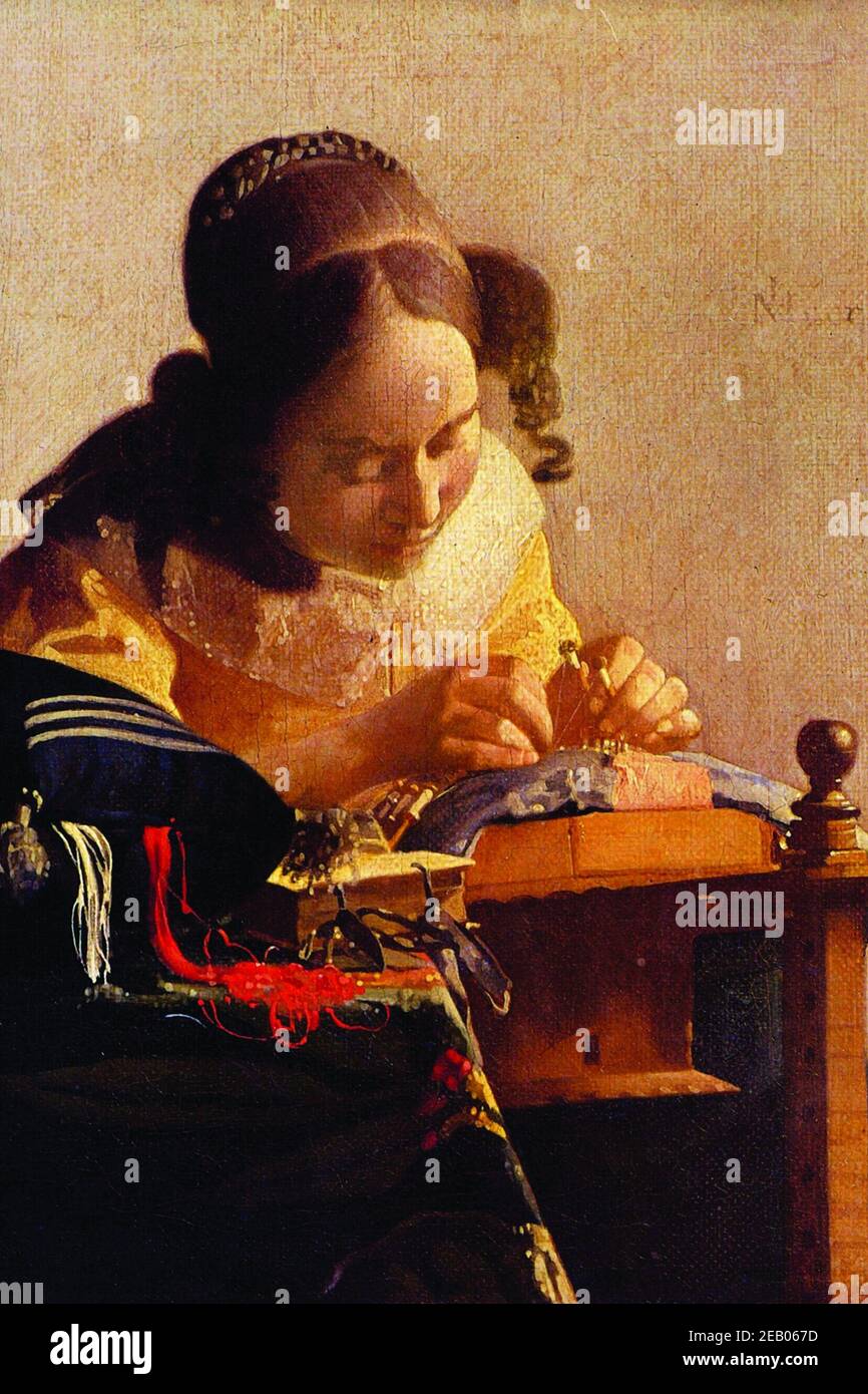 The Lace maker 1655 Stock Photo - Alamy