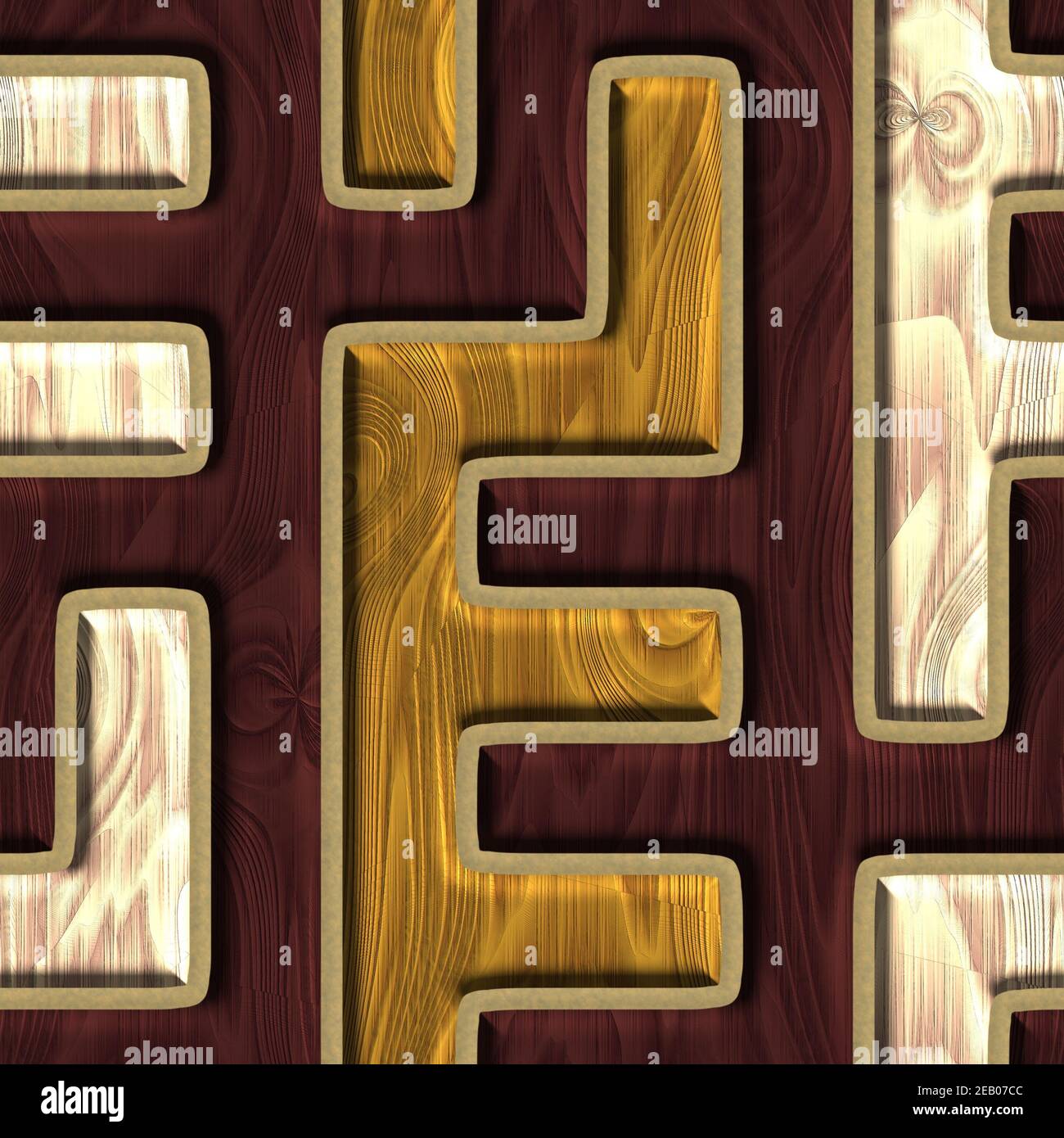 3D render seamless pave background tile with wood pattern texture Stock ...