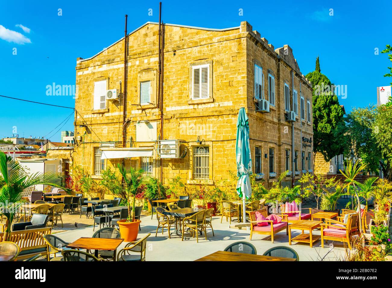 HAIFA, ISRAEL, SEPTEMBER 11, 2018: Traditional houses of the German ...
