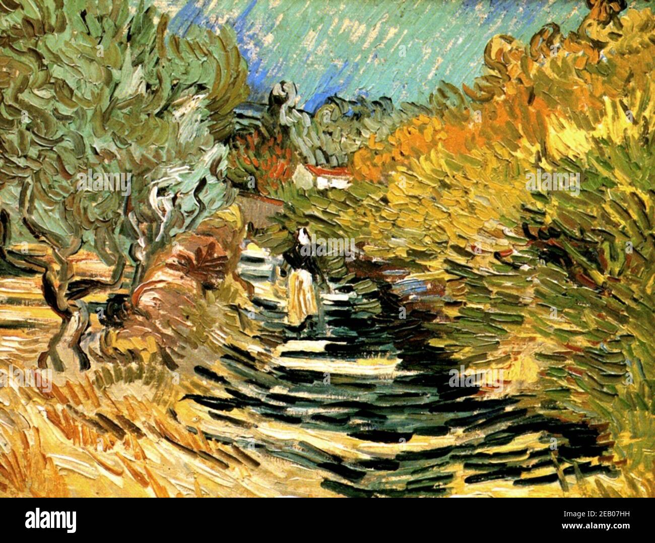 Road at Saint-Remy with Female Figure 1880 Stock Photo - Alamy