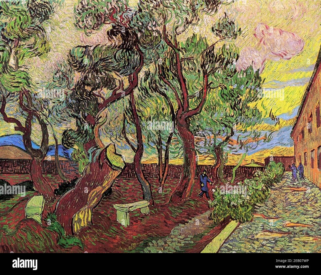 Garden of Saint-Paul Hospital [3] 1880 Stock Photo - Alamy