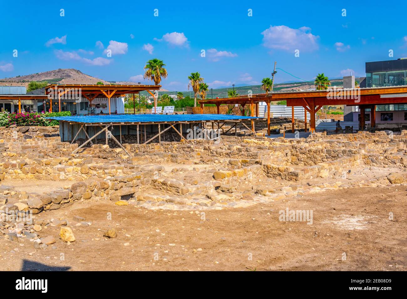 MAGDALA, ISRAEL, SEPTEMBER 15, 2018: View of the Ruins of Magdala near ...