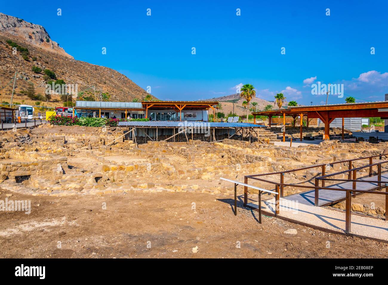 MAGDALA, ISRAEL, SEPTEMBER 15, 2018: View of the Ruins of Magdala near ...