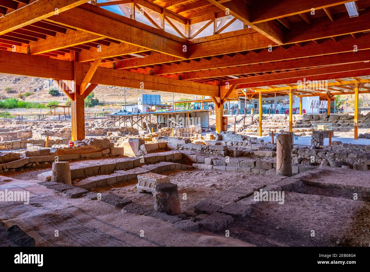 MAGDALA, ISRAEL, SEPTEMBER 15, 2018: View of the Ruins of Magdala near ...