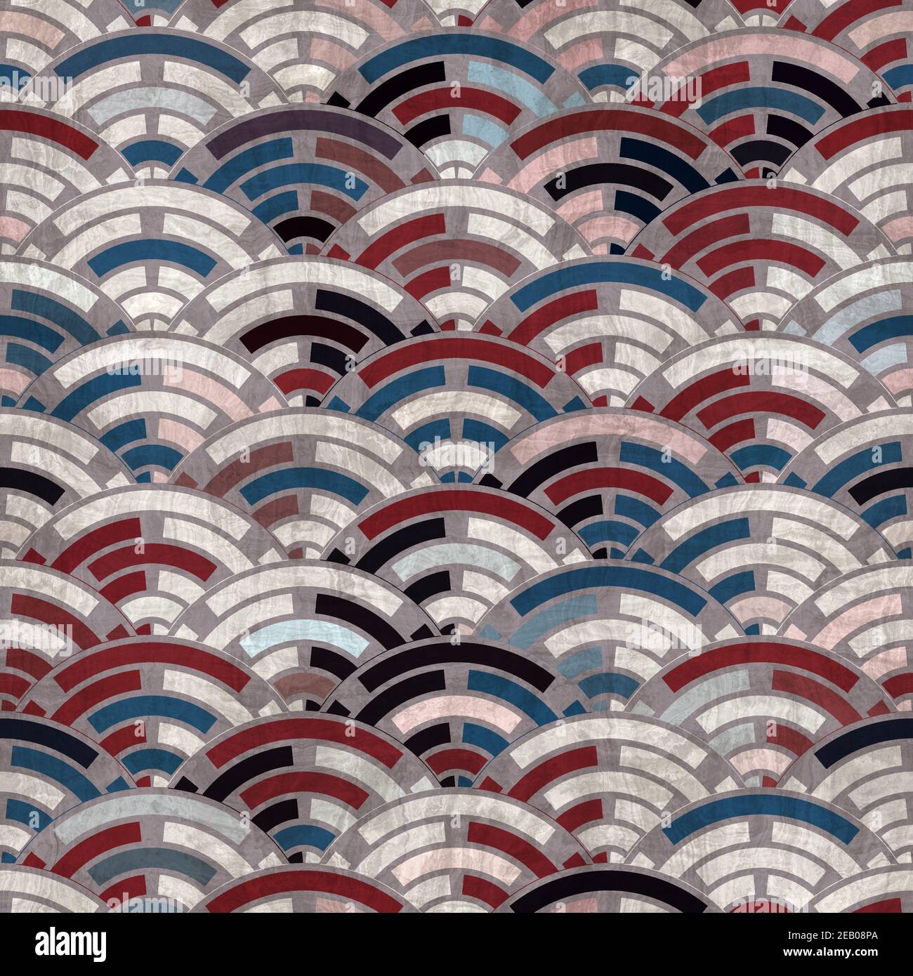 Seamless red white and blue textured retro pattern Stock Photo - Alamy