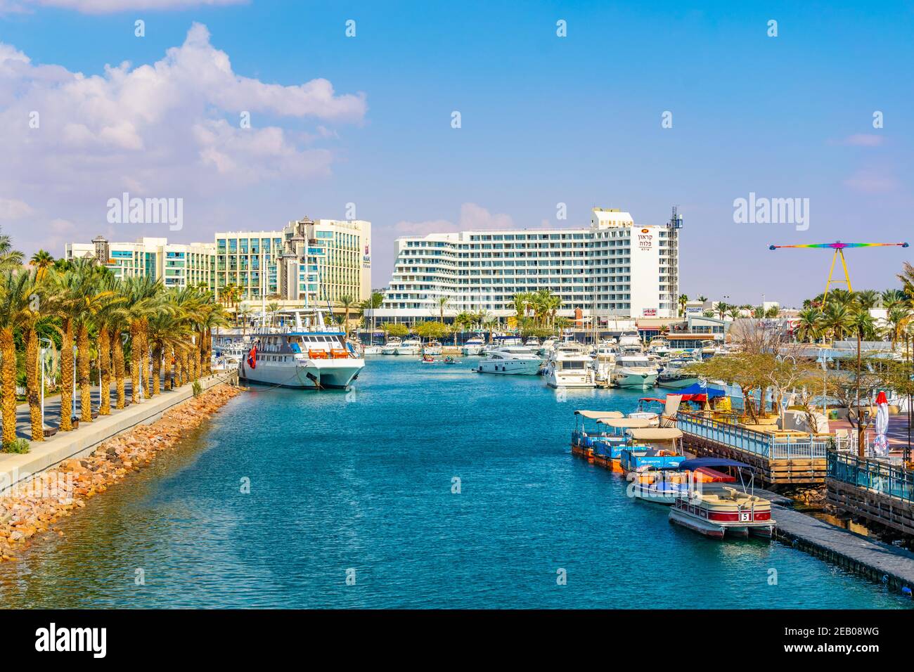 EILAT, ISRAEL, DECEMBER 30, 2018: Hotels in israeli holiday resort ...