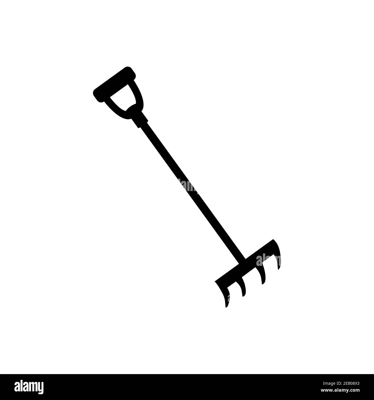 Rake icon. Vector illustration on white isolated background Stock ...