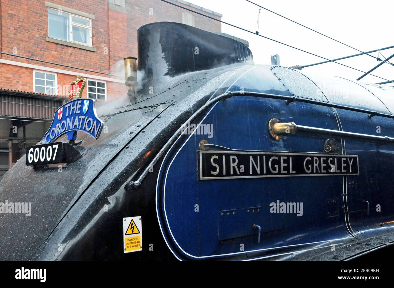 The Coronation headboard on Class A4 Pacific No 60007 "Sir Nigel ...