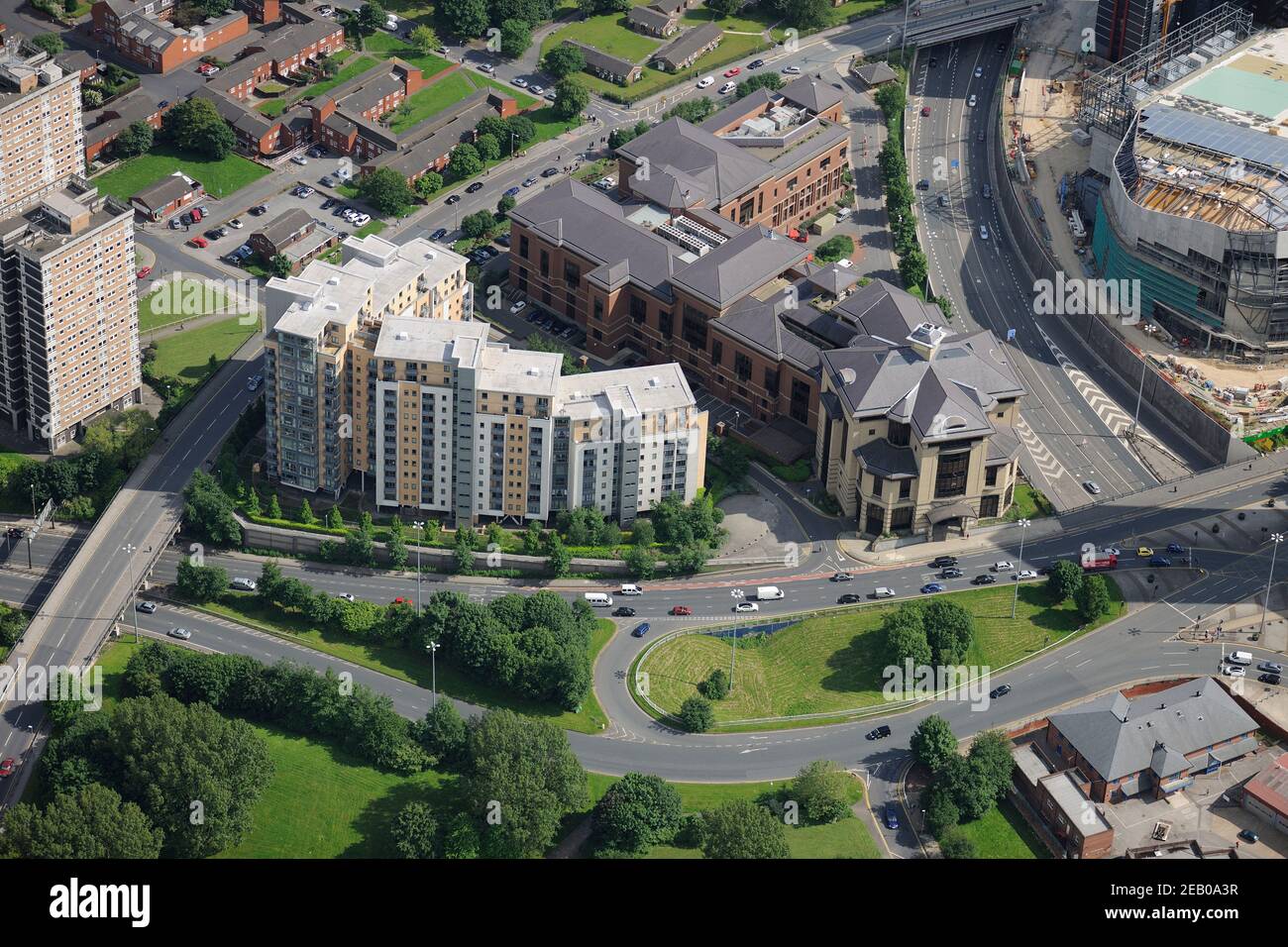 Aerial views of Leeds, including The First Direct Arena (also known as ...