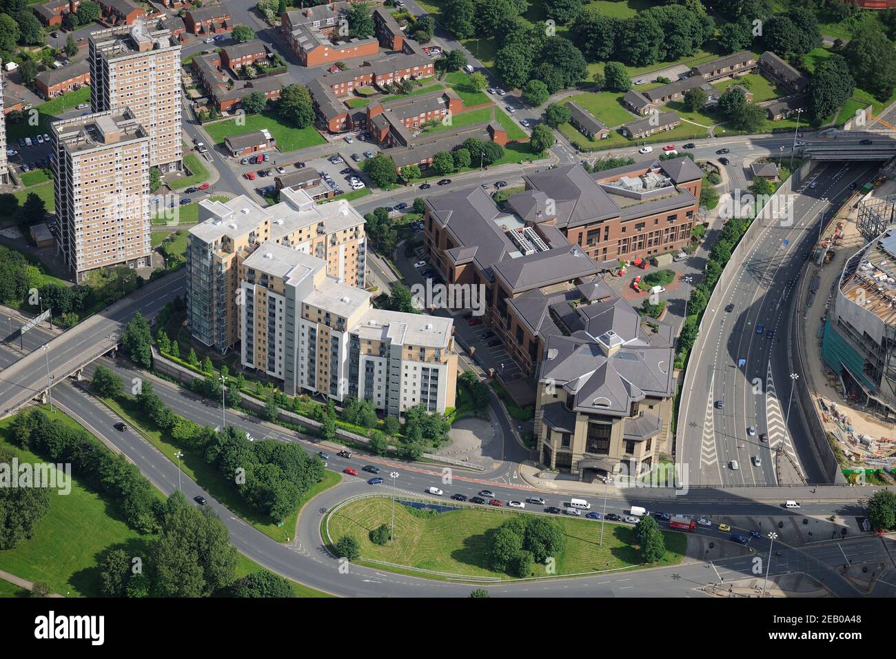 Aerial views of Leeds, including The First Direct Arena (also known as ...