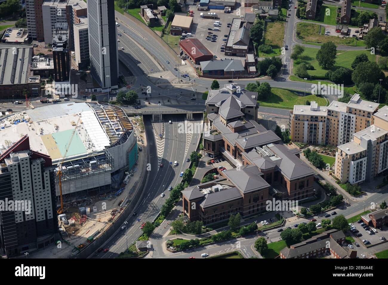 Aerial views of Leeds, including The First Direct Arena (also known as ...