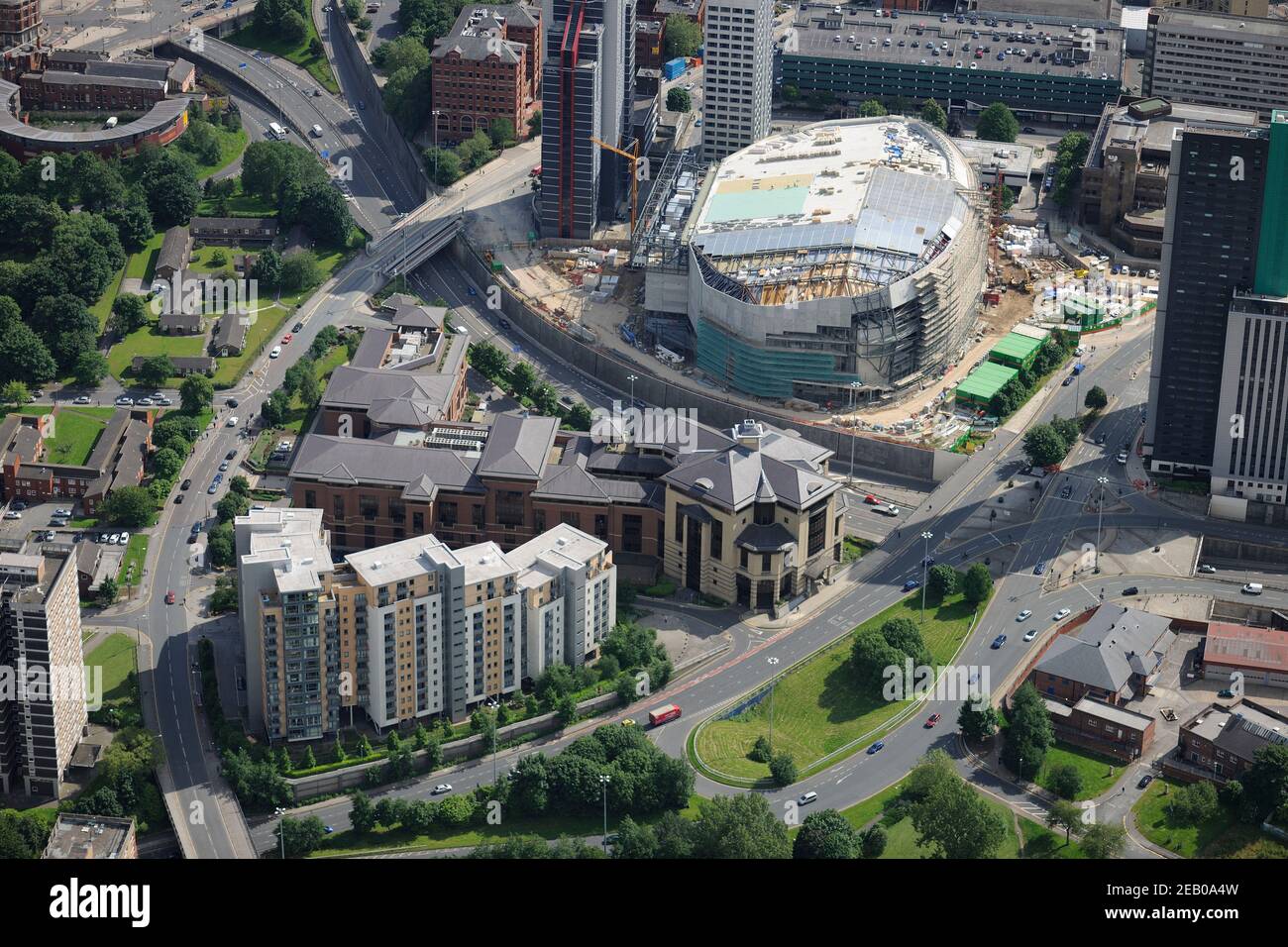 Aerial views of Leeds, including The First Direct Arena (also known as ...