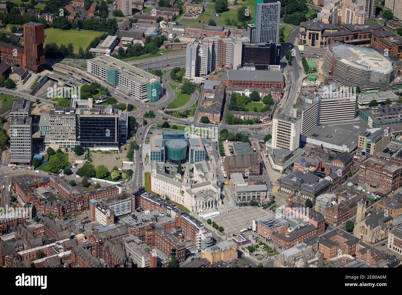 Aerial views of Leeds, including The First Direct Arena (also known as ...