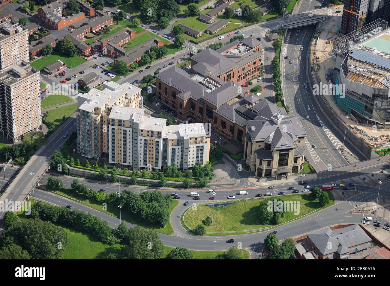 Aerial views of Leeds, including The First Direct Arena (also known as ...